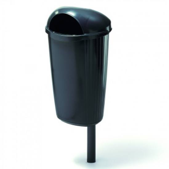 TD DINOVA 50 post-mounted litter bin | ESE World | ESI External Works