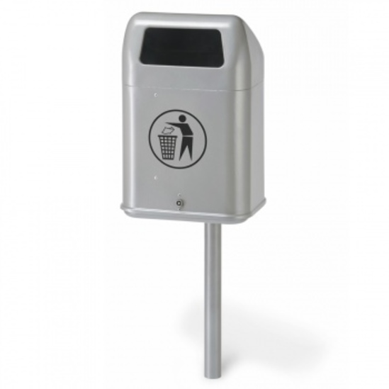 TD KOPENHAGEN 70 post-mounted litter bin | ESE World | ESI External Works