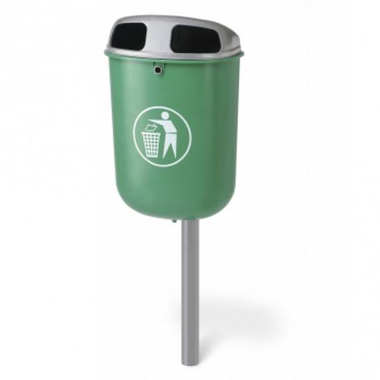 TD V 3000 B 50 PLASTIC post-mounted litter bin | ESE World | ESI ...