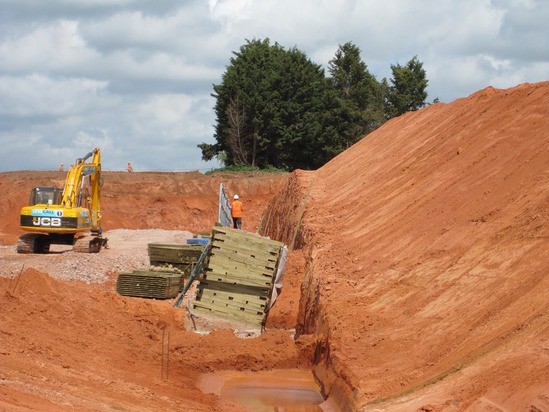 Permacrib retaining wall, Sainsbury's | Phi Group | ESI External Works