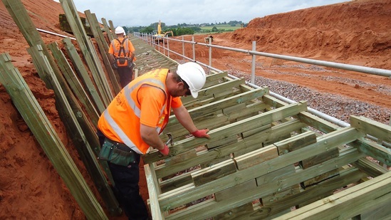 Permacrib retaining wall, Sainsbury's | Phi Group | ESI External Works