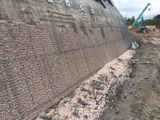 Soil nailed slope for University construction site | Phi Group | ESI ...