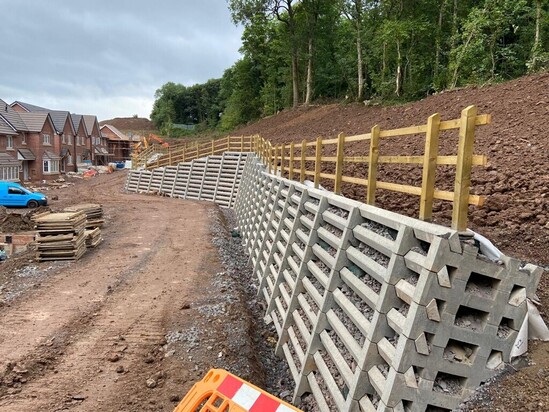 Andacrib concrete crib retaining wall for Dunedin Homes | Phi Group ...