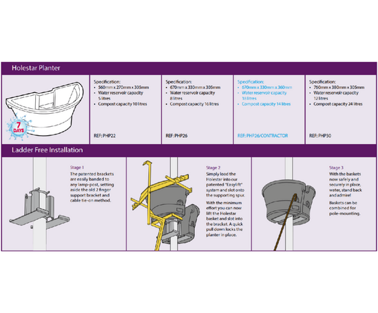 Holestar planters for lamp-posts and columns | Plantscape | ESI ...