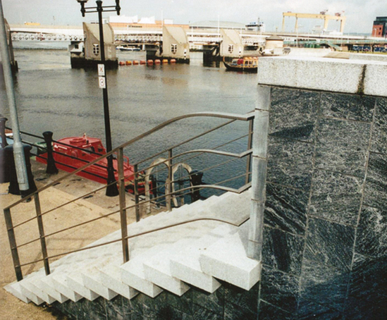 Bespoke natural stone steps for public realm | Pomery Natural Stone ...