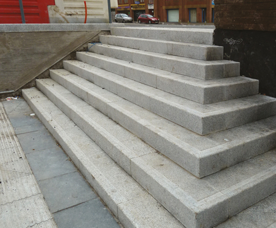 Bespoke natural stone steps for public realm | Pomery Natural Stone ...