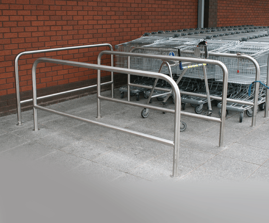 AUTOPA galvanised steel trolley bays | AUTOPA | ESI External Works