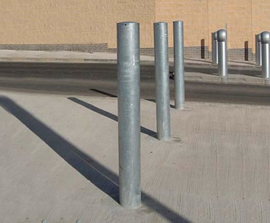 Plain Round Galvanised Steel Bollards | AUTOPA Limited | ESI External Works