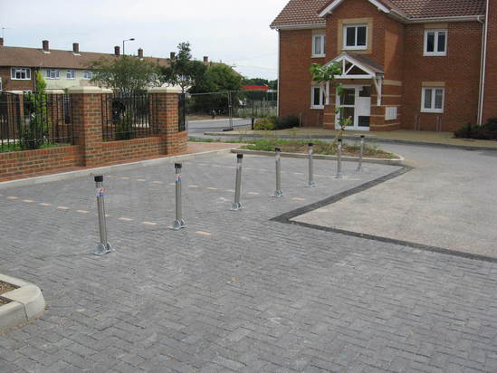 AUTOPA hinged, lockable parking posts | AUTOPA | ESI External Works