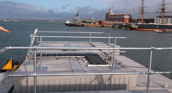 Edge protection and anti-slip surface at harbour | Safesite | ESI ...