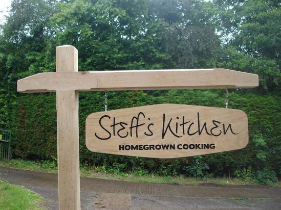 Routed oak entrance signs | Shelley Signs | ESI External Works