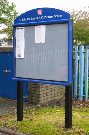 Scroll glazed noticeboards | Signscape and Signconex | ESI External Works