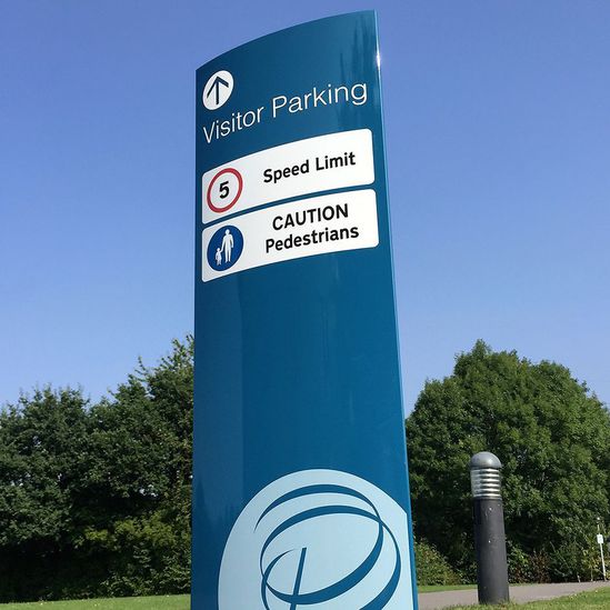 Infocurve-Lite mini curved monolith and totem signs | Signscape and ...