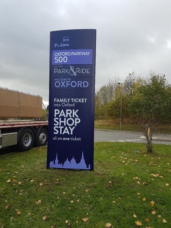 Infocurve monolith and totem sign - Oxford Park & Ride | Signscape and ...