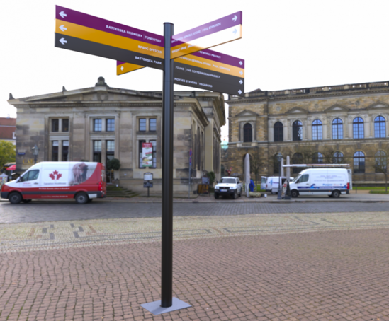 Waypoint adjustable aluminium fingerpost system | Signscape and ...