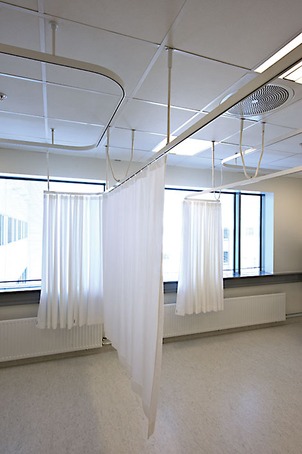 Room divider / cubicle / shower rail system | Silent Gliss | ESI ...