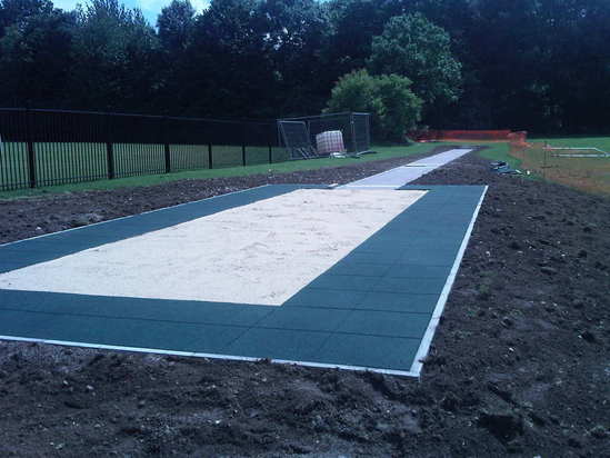Long jump sandpit construction | Sportsmark™ Group | ESI External Works