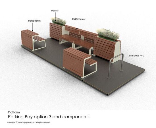Platform multi-use timber seating and planting system | Citysquared ...