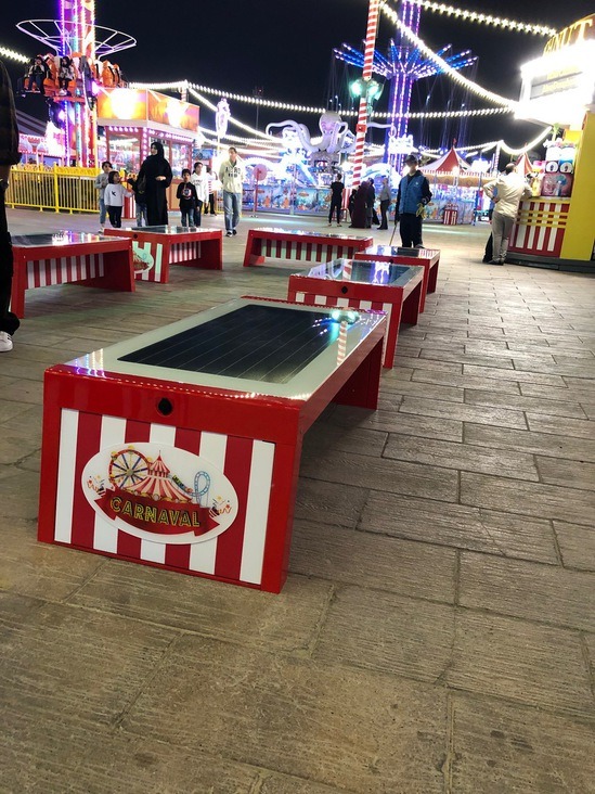 Carnival-themed bins and solar benches for Dubai funfair ...