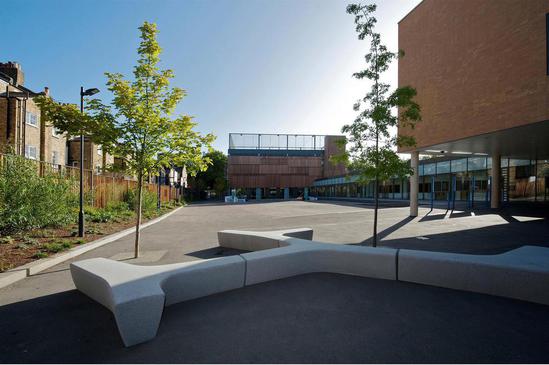 Escofet Twig cast stone bench | Marshalls - street furniture | ESI ...