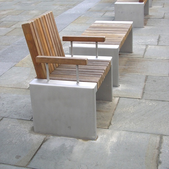 Bespoke hardwood seating | Woodscape | ESI External Works