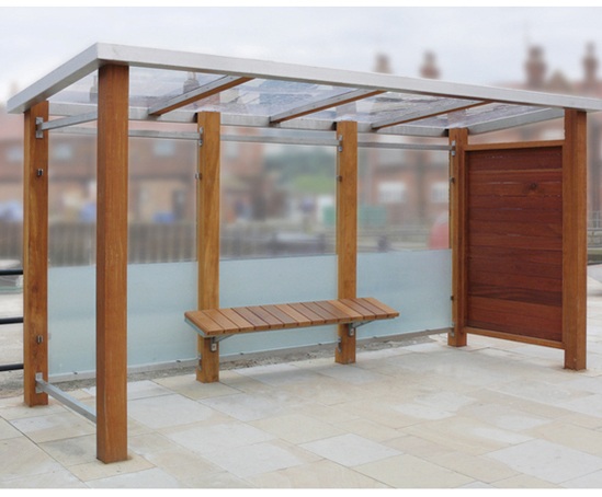 Bespoke harbourside seating and bus shelter, Scarborough | Woodscape ...