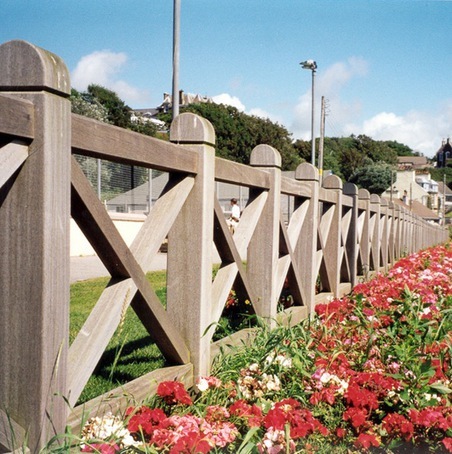 Cross Brace timber post and rail fencing | Woodscape | ESI External Works