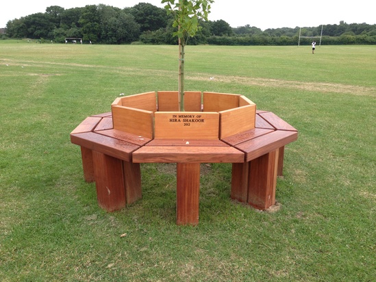 Octagonal hardwood tree seat | Woodscape | ESI External Works