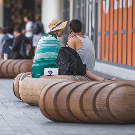 Strata seat: triangle | Woodscape | ESI External Works