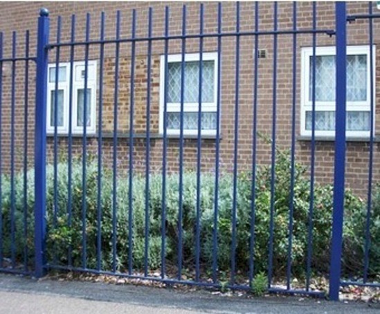 Vertical solid bar steel railings | Zaun | ESI External Works