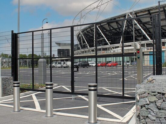 Twin-wire vehicle gates | Zaun | ESI External Works