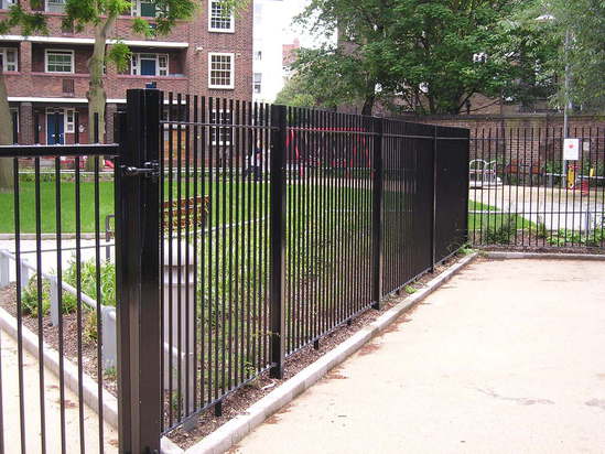 Standard vertical bar steel railings | Alpha Rail | ESI External Works