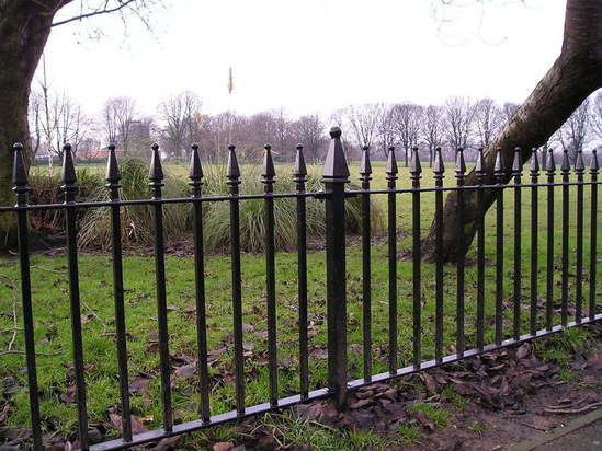 Churchill vertical bar steel railing | Alpha Rail | ESI External Works