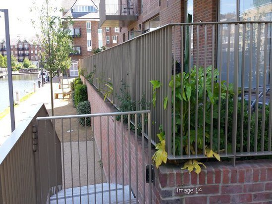 Flat infill bar railings | Alpha Rail | ESI External Works