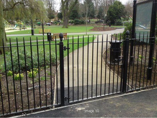 Steel pedestrian gates | Alpha Rail | ESI External Works