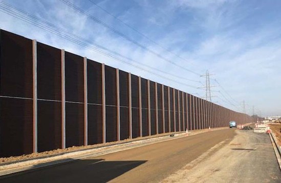 Acoustic barrier posts for roads and railway lines | Barkers Fencing ...