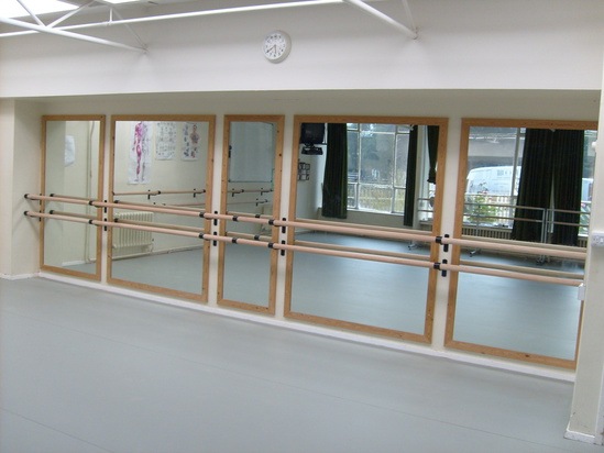 Wall-mounted ballet barres | Harlequin Floors | ESI Interior Design