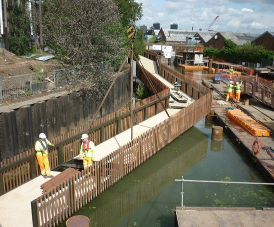 Cycle ramp and bridge over the River Lee, Bow | CTS Bridges | ESI ...