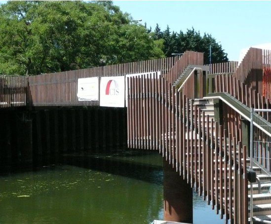 Cycle ramp and bridge over the River Lee, Bow | CTS Bridges | ESI ...