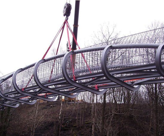 Artist-designed curved Vierendeel truss bridge | CTS Bridges | ESI ...