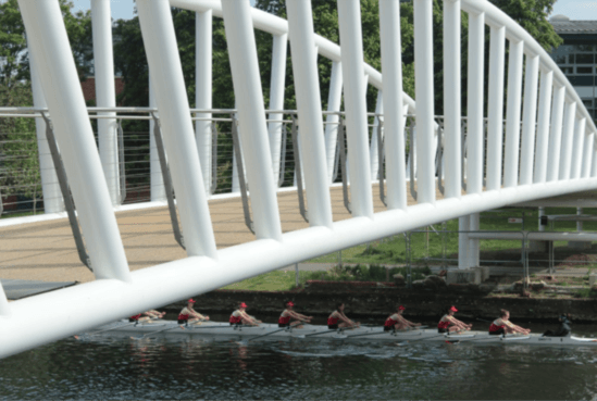 45 x 4m tied arch Vierendeel truss footbridge - Bedford | CTS Bridges ...