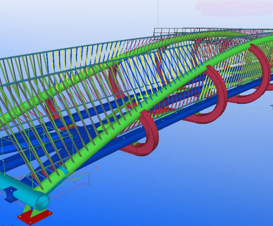 Artist-designed curved Vierendeel truss bridge | CTS Bridges | ESI ...