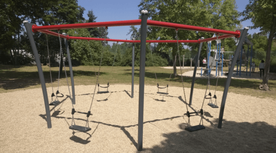 Unique hexagonal multi swing | eibe play Ltd | ESI External Works