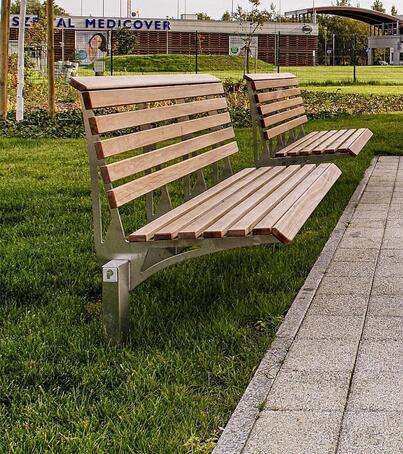 Fuchsia Bench with backrest | eibe Play Ltd | ESI External Works