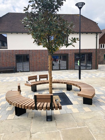 Bespoke seating for Horsham regeneration project | Benchmark Design ...