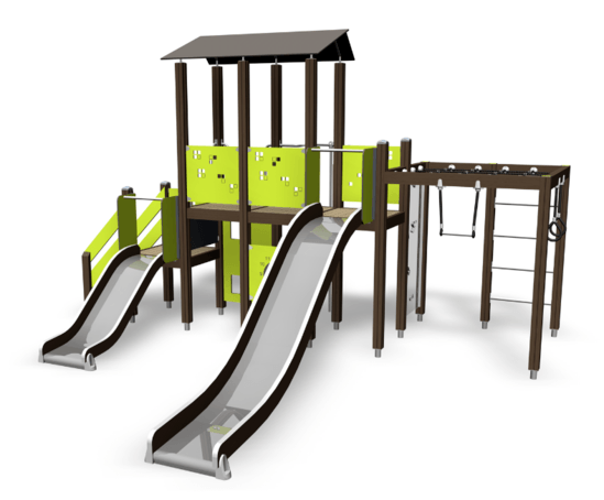 Finno Activity Tower - multiplay unit with two-slides | Redlynch ...