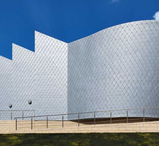 Zinc tile cladding for Yarm school | RHEINZINK | ESI Building Design