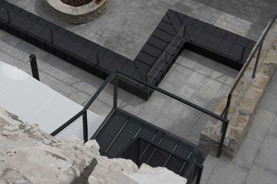 Titanium zinc cladding enhances castle entrance pavilion | RHEINZINK ...