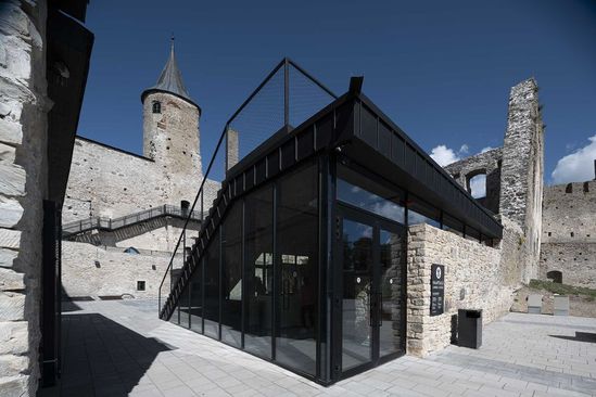 Titanium zinc cladding enhances castle entrance pavilion | RHEINZINK ...
