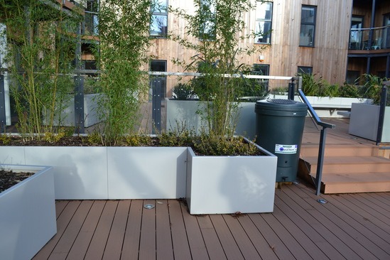 Stratum aluminium modular planters | Street Design | ESI External Works